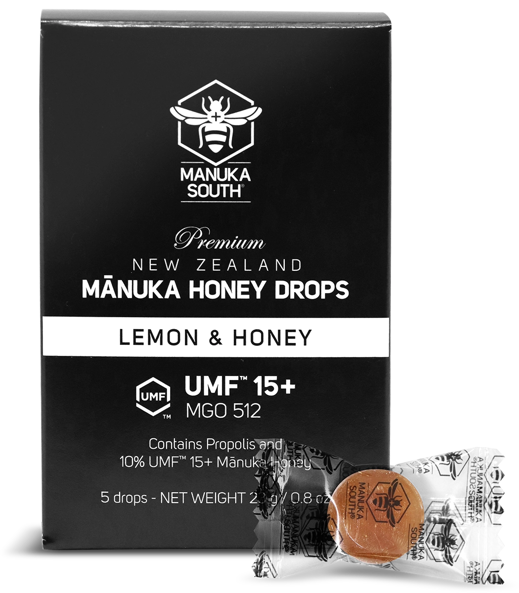 Manuka South Mānuka Honey UMF 15+ & Propolis Lemon & Honey Drops